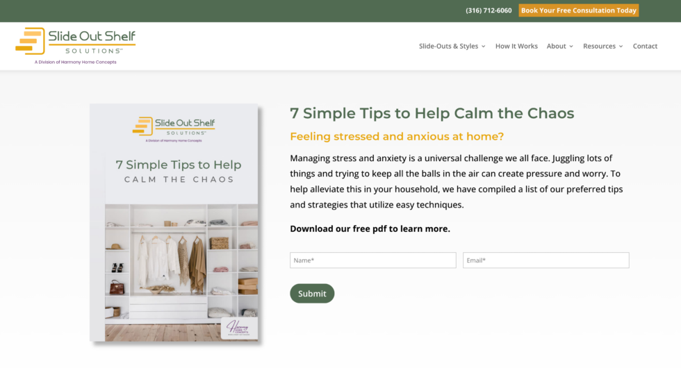 Branding and Responsive Website for Slide Out Shelf Solutions